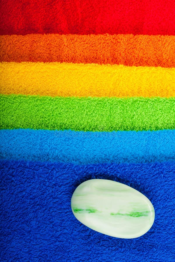 Colour terry towels stock photo. Image of fabric, fluffy - 11680918