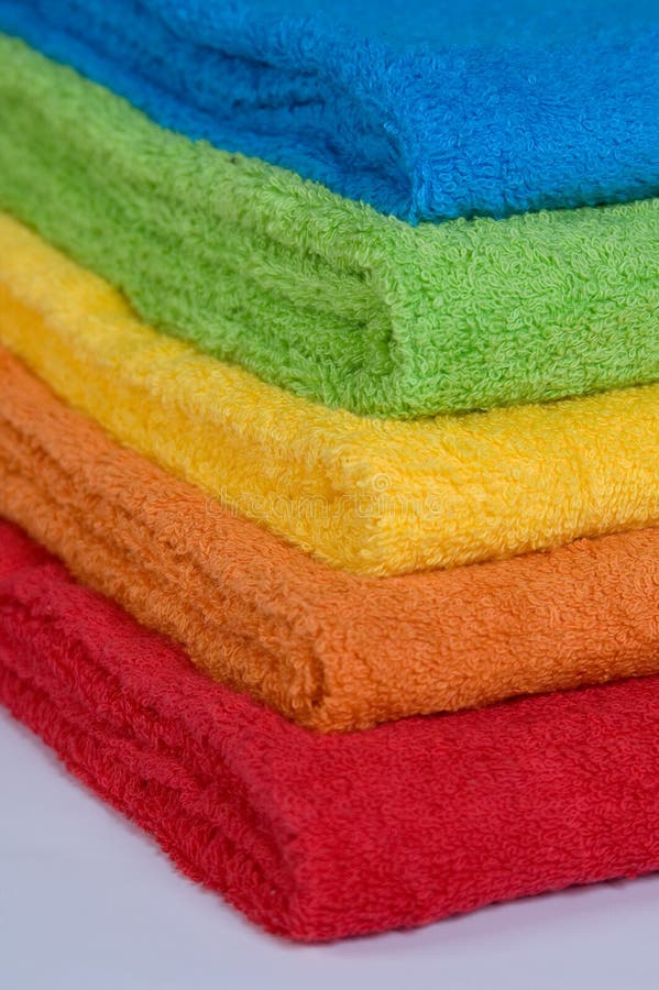 Colour terry towels stock photo. Image of grey, cleanliness - 7550848