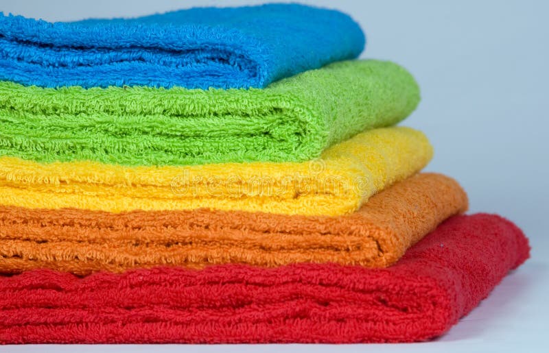 Colour terry towels stock photo. Image of terry, towel - 7550884