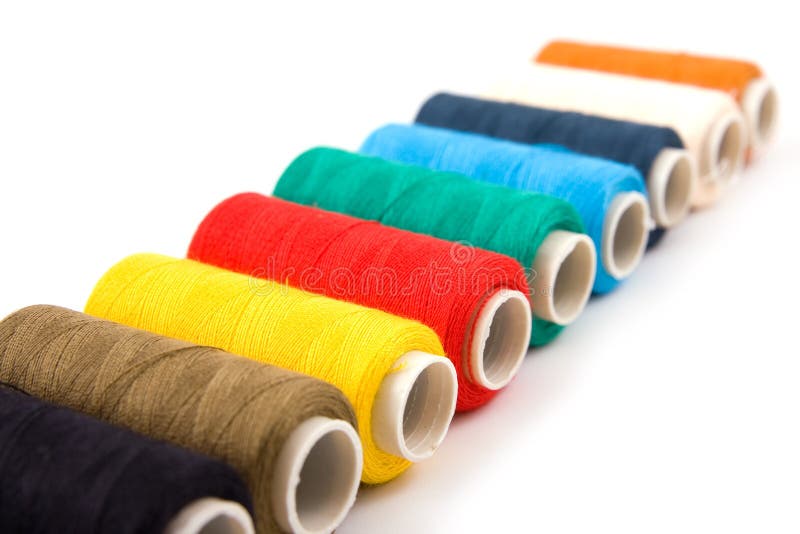 Colour threads stock photo. Image of homemade, home, needle - 6949664