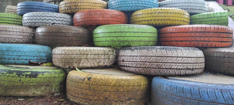 Colour of tire stock image. Image of soil, wood, textile - 261739673