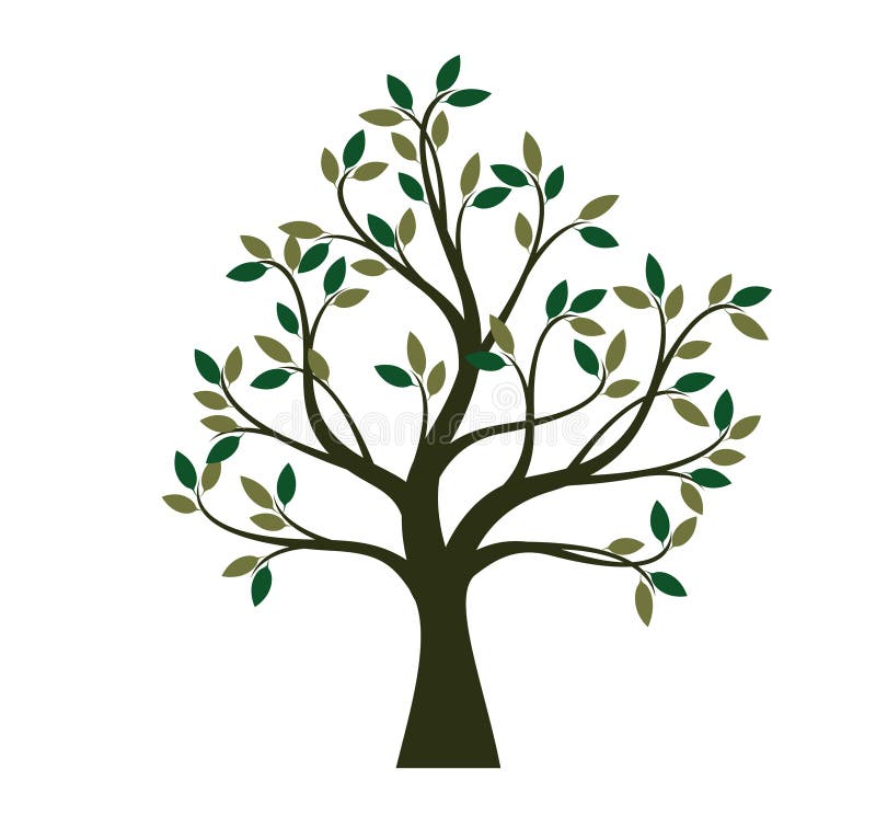 Colour Tree. Vector Illustration Stock Illustration - Illustration of ...