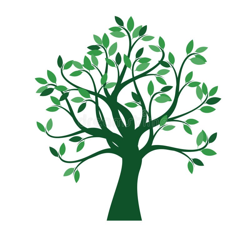 Colour Tree. Vector Illustration Stock Illustration - Illustration of ...