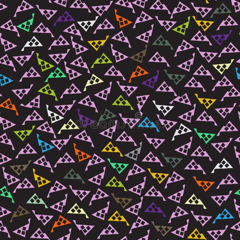 Colour Triangle on Dark Background. Stock Vector - Illustration of ...