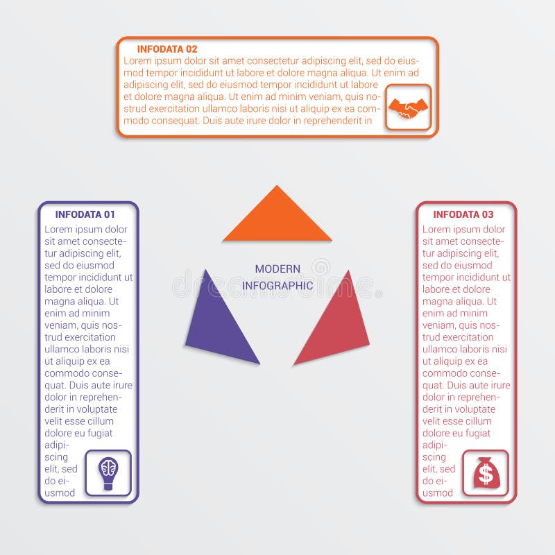 Colour Triangles 3 Options. Stock Vector - Illustration of cycle ...