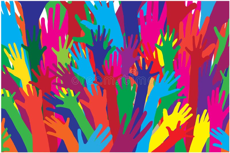 Colour Vector Silhouettes of Hands. Stock Vector - Illustration of ...