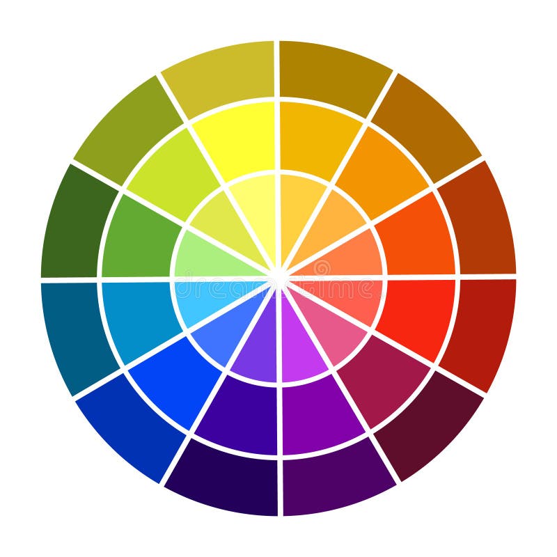Colour Wheel Vector Illustration. Shadow and Light Color Stock Vector ...