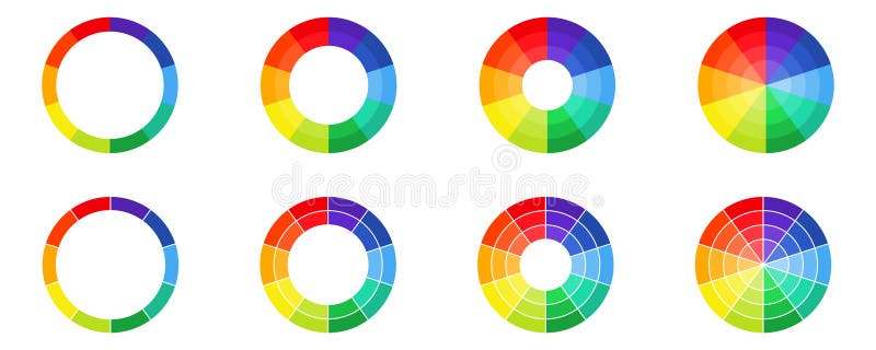 Circular Colorful Palette. Multicolor Circle Stock Illustration ...