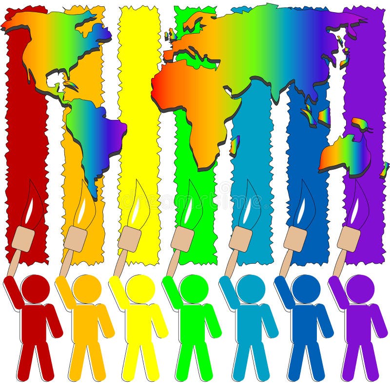 Colour my world stock illustration. Illustration of sphere - 50124