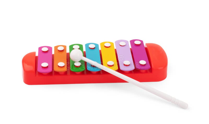 Colour Xylophone Isolated on White Background Stock Photo - Image of ...