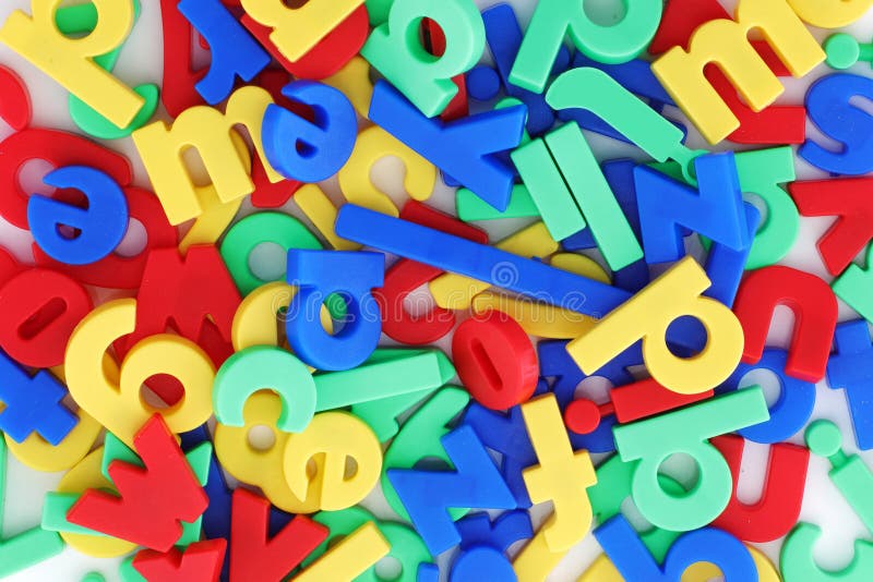 Coloured Alphabet Magnetic Letters Background Stock Photo - Image of ...