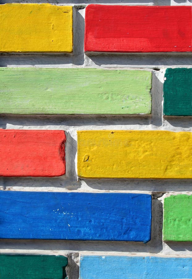 Coloured bricks wall stock image. Image of brickwork - 11906863