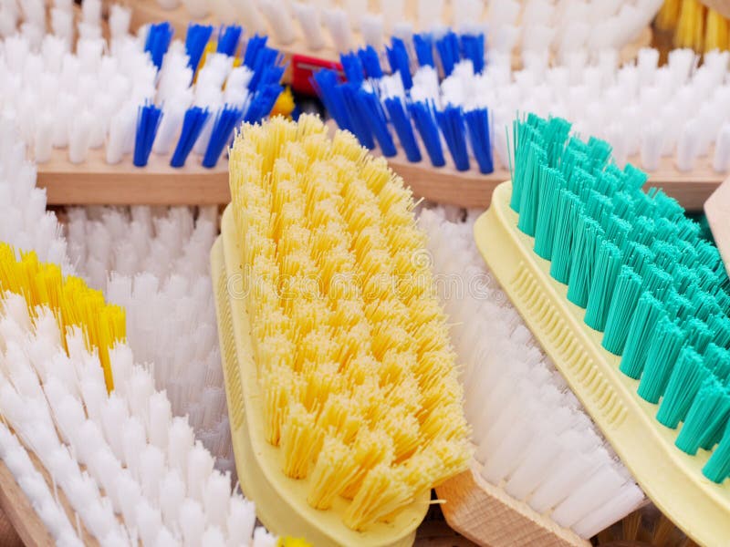 Coloured brushes stock image. Image of cleaning, clean - 32301753