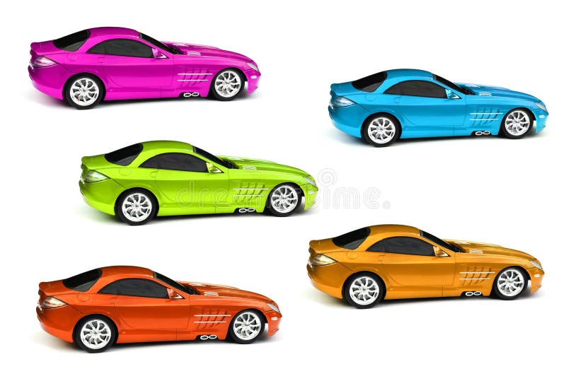 Coloured cars stock illustration. Illustration of traffic - 7855827
