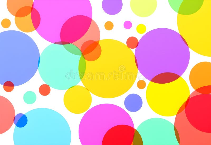 Coloured Circles on a White Background Stock Illustration ...