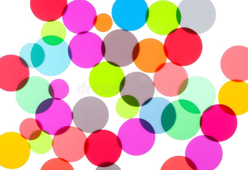 Coloured Circles on a White Background Stock Illustration ...