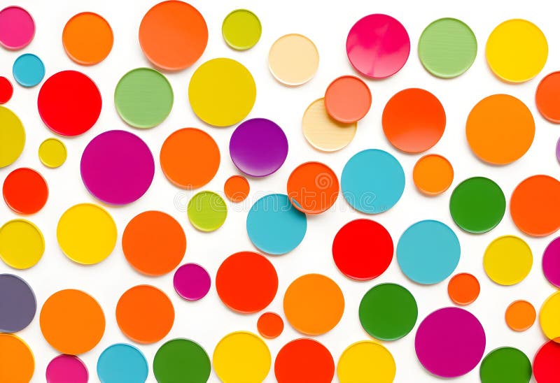 Coloured Circles on a White Background Stock Illustration ...