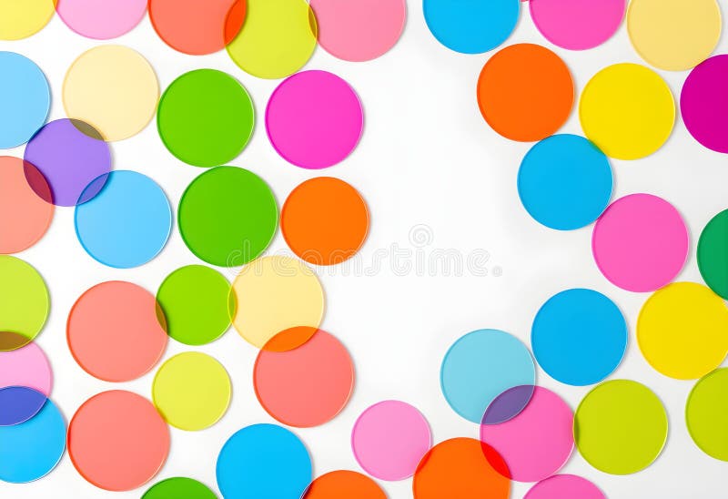 Coloured Circles on a White Background Stock Illustration ...