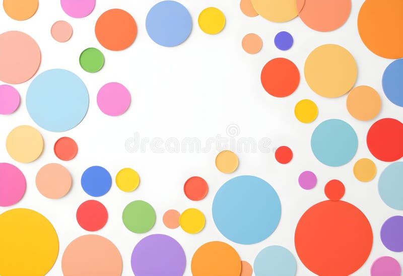 Coloured Circles on a White Background Stock Illustration ...