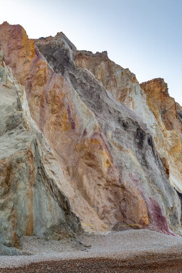Coloured Cliffs at Alum Bay Stock Image - Image of coloured, england ...