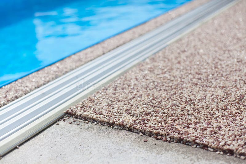 Coloured Concrete Around Pool Stock Image - Image of backdrop, element ...