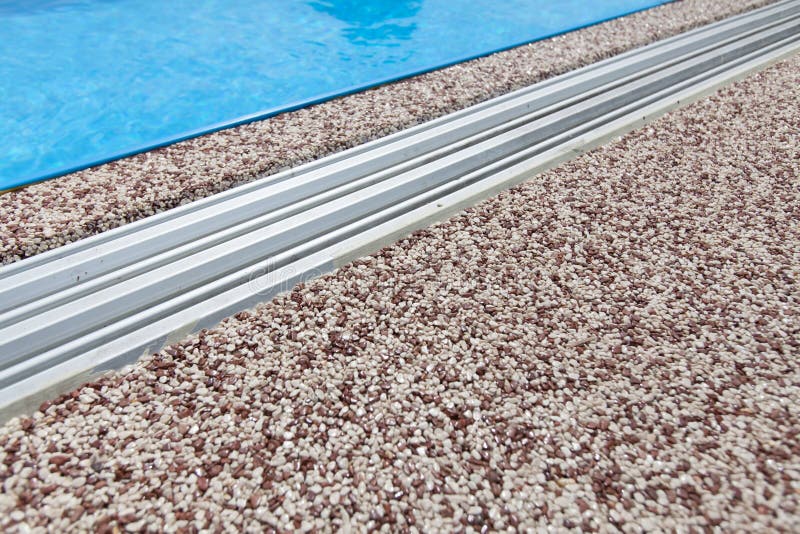 Coloured Concrete Around Pool Stock Image - Image of footpath, pattern ...
