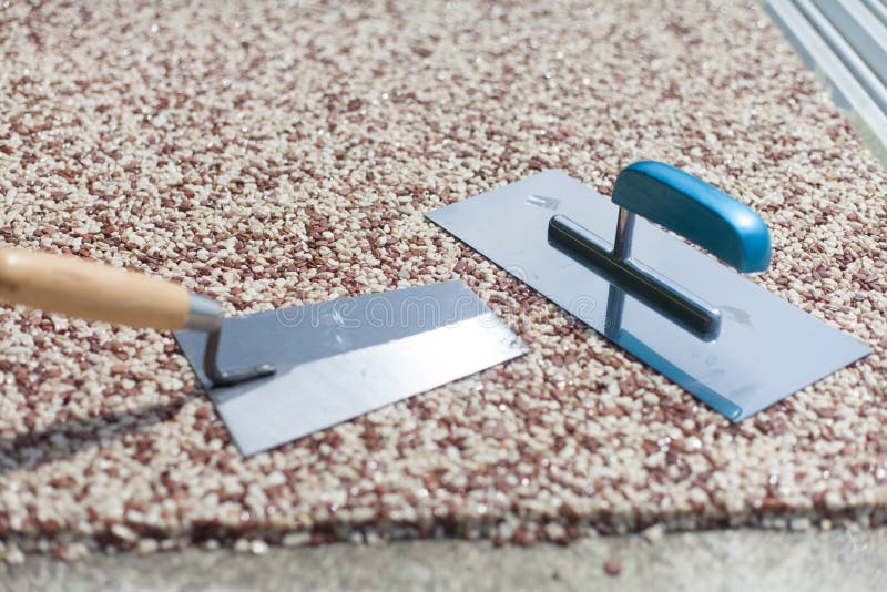 Coloured Concrete Around Pool Stock Photo - Image of closeup, pattern ...