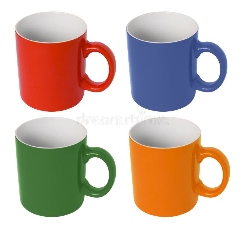Coloured cup - empty stock image. Image of yellow, orange - 10374197