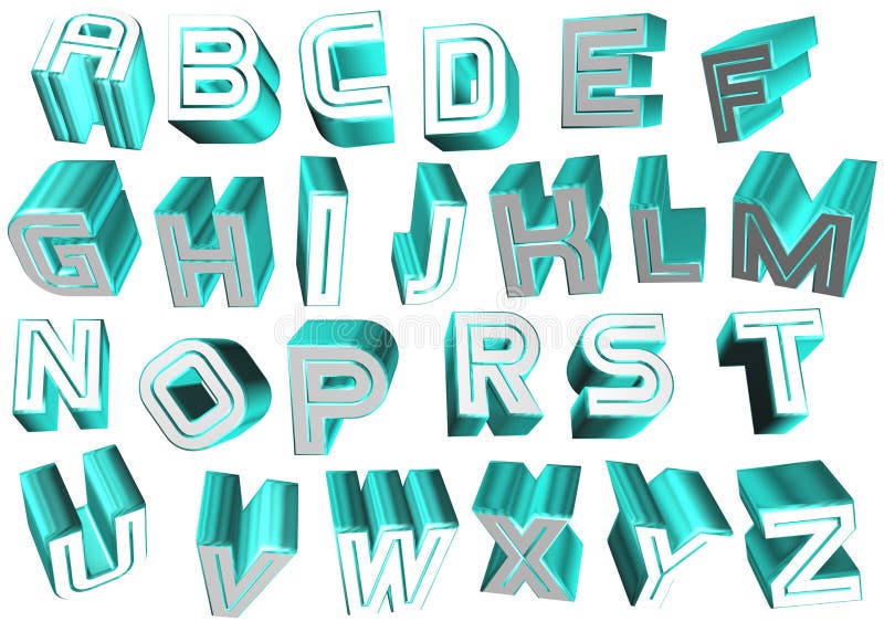 3d alphabet letters stock image. Illustration of edge - 109491179