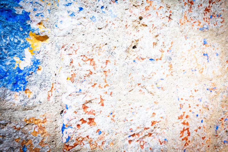 Coloured Deteriorated Wall Surface Revealing Colours and Texture Stock ...