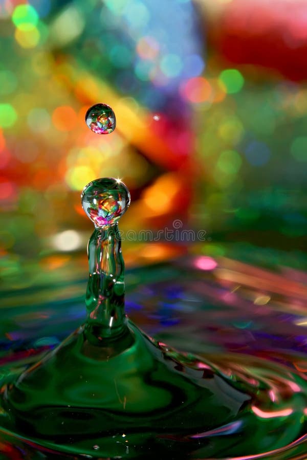 Coloured drops stock photo. Image of water, green, rainbow - 4961836
