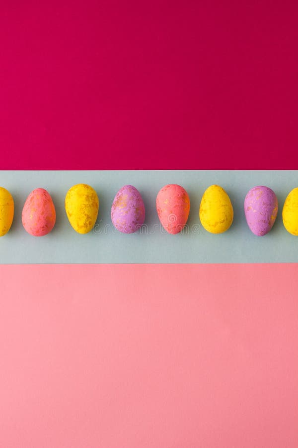 Happy Easter. Easter Eggs on Color Background Stock Image - Image of ...