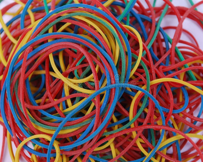 Coloured elastic bands stock image. Image of heap, group - 13973327