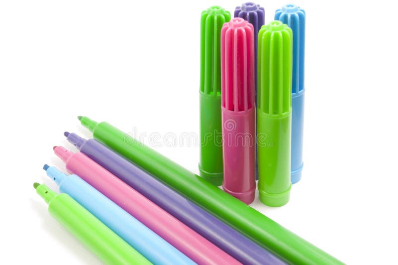 Coloured Felt-Tip stock photo. Image of children, colour - 17704672