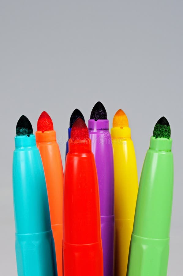 Coloured felt tipped pens. stock photo. Image of colored - 30934834
