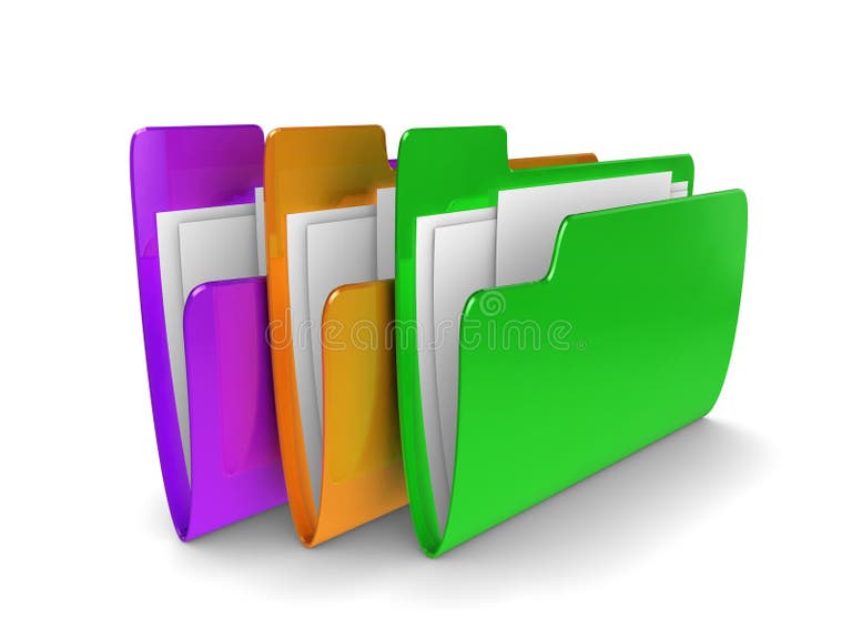 Coloured files stock illustration. Illustration of folder - 14922840