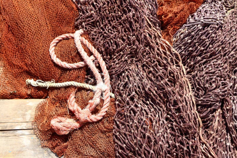 Coloured fish net stock image. Image of abstract, port - 101013093