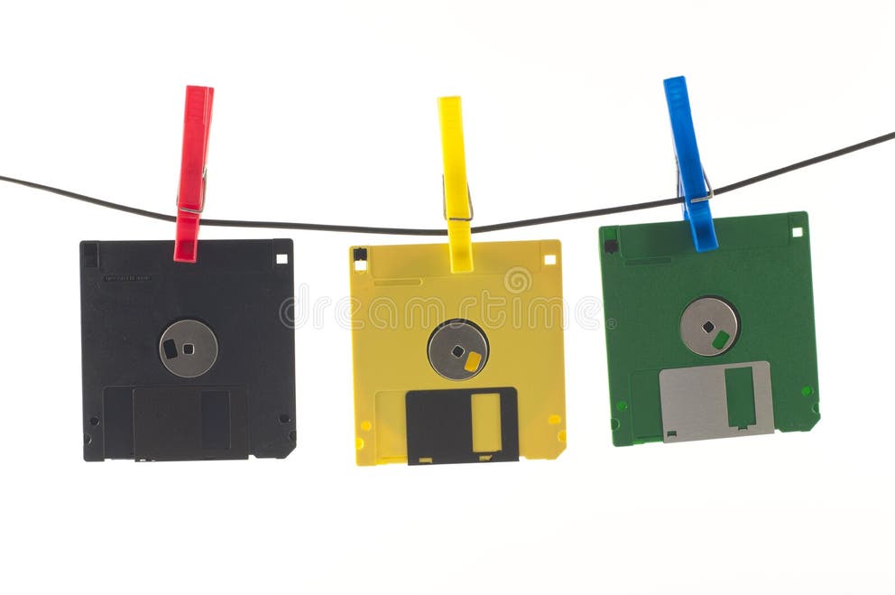 Coloured floppy disks stock photo. Image of backup, icon - 19948400