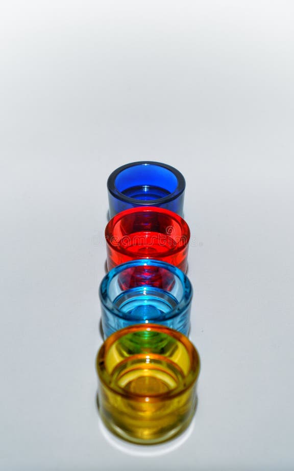 Coloured Glass Candle Support Stock Photo - Image of light, yellow ...