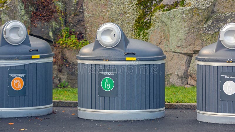 Coloured Glass Recycling stock image. Image of gotaland - 370124055