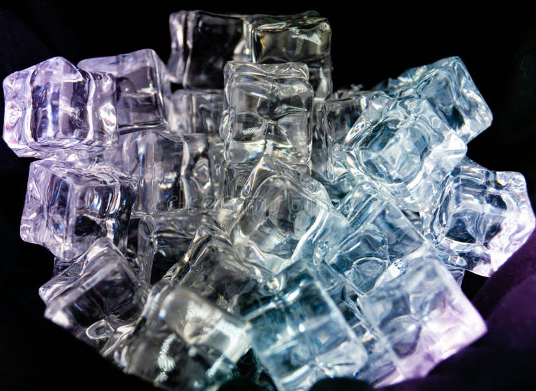 Coloured ice cubes stock image. Image of freezer, crystal - 270189327