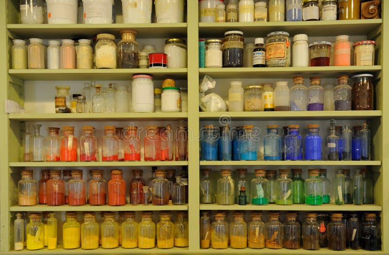 Glass Jars Filled with Liquid and Powder Stock Photo - Image of liquid ...