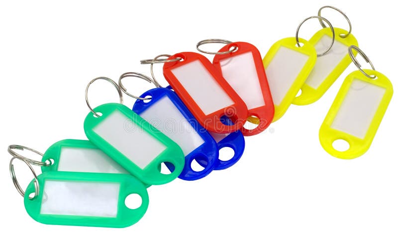 Coloured Key Tags with a Paper Insert Stock Image - Image of color ...
