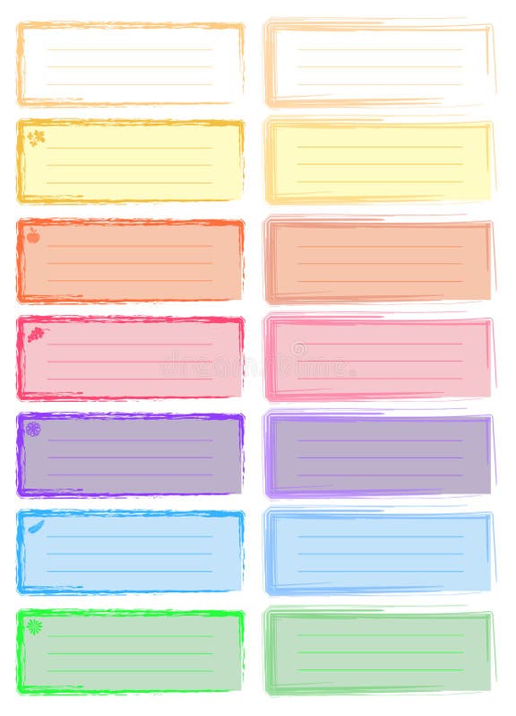 Coloured labels stock illustration. Illustration of decoration - 1360975