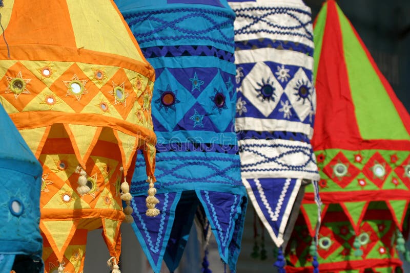 Coloured lamps stock image. Image of home, lamp, colors - 551903