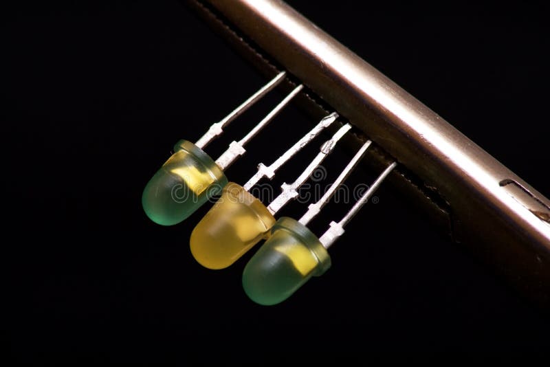 Coloured LEDs stock image. Image of macro, component, technology - 4494075