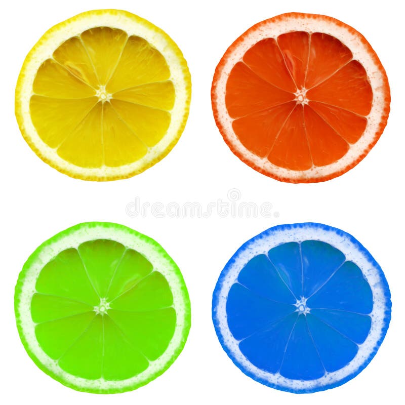 Coloured lemon stock photo. Image of detail, artist, abstract - 1474330