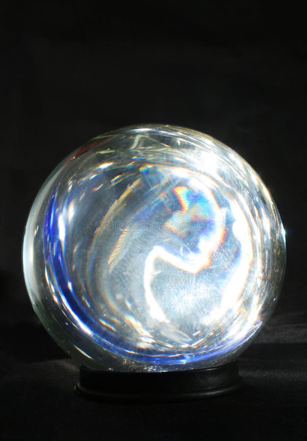 Coloured Light in Crystal Ball Stock Photo - Image of colored ...