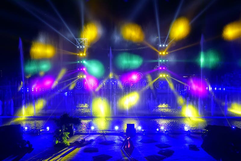 Light show stock image. Image of performance, lighting - 128096561