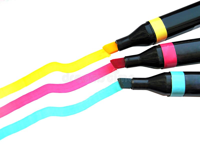 Coloured markers stock image. Image of orange, colored - 10604479